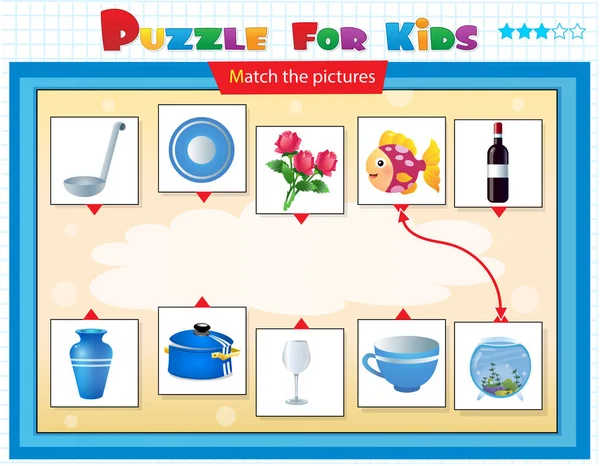 Matching game, education game for children. Puzzle for kids. Match the ...