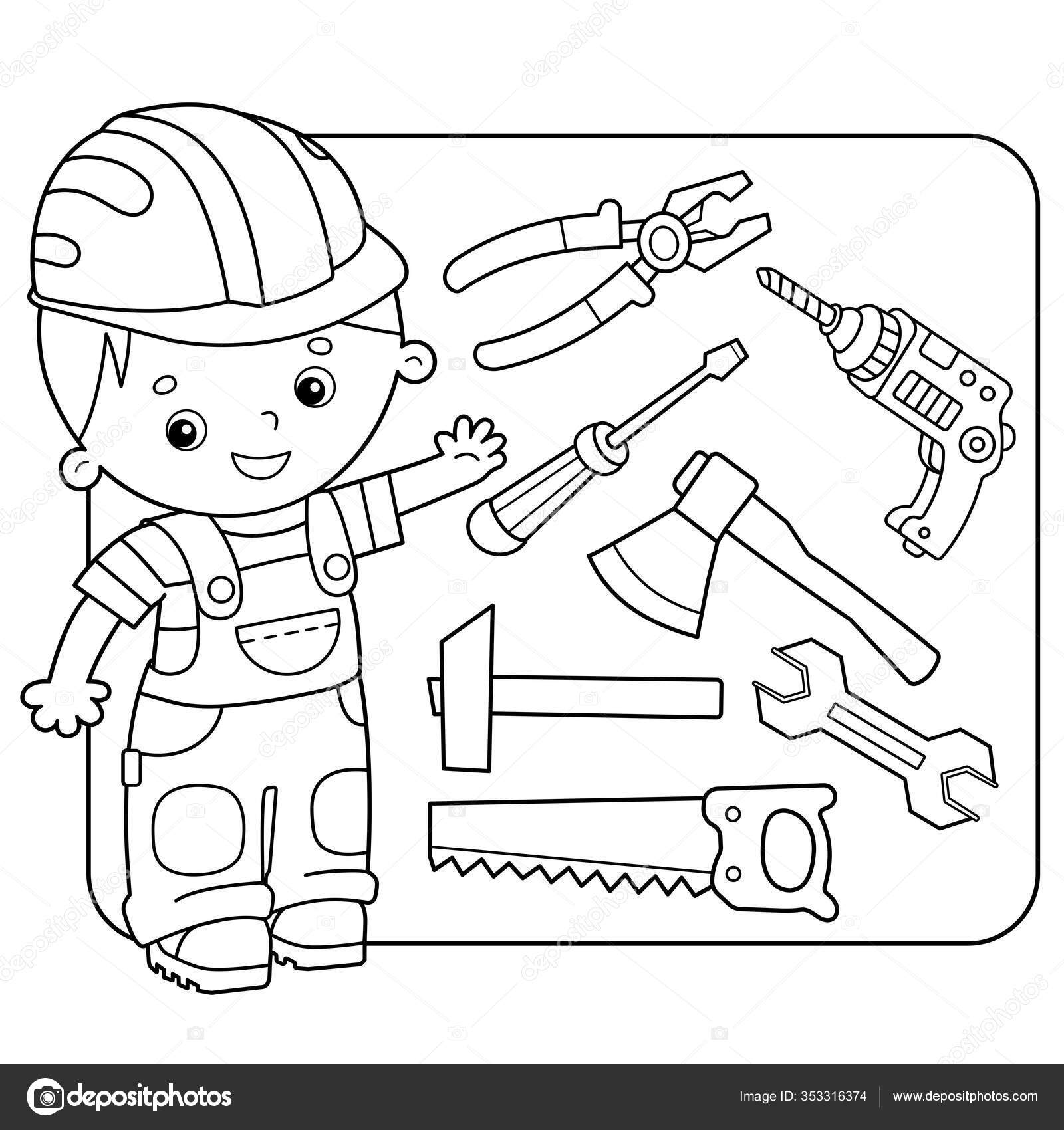 Construction Tools Coloring Pages