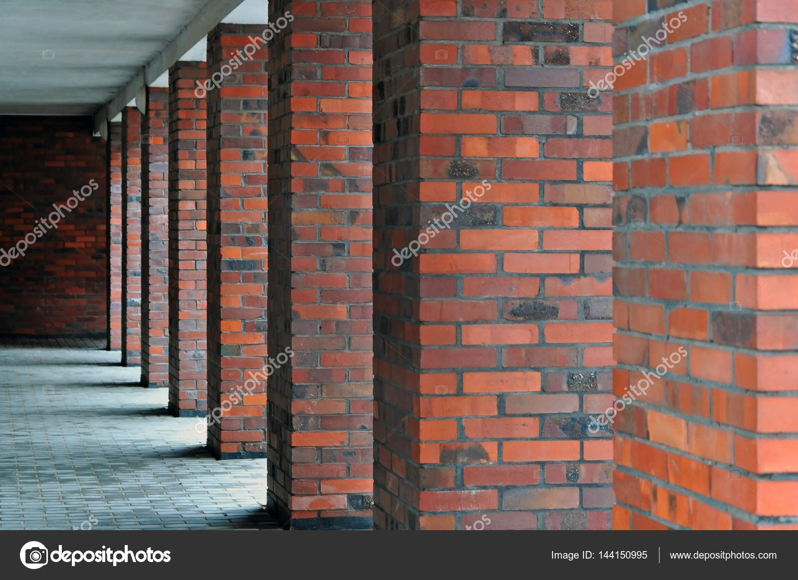Red brick columns Stock Photo by ©struvictory 144150995