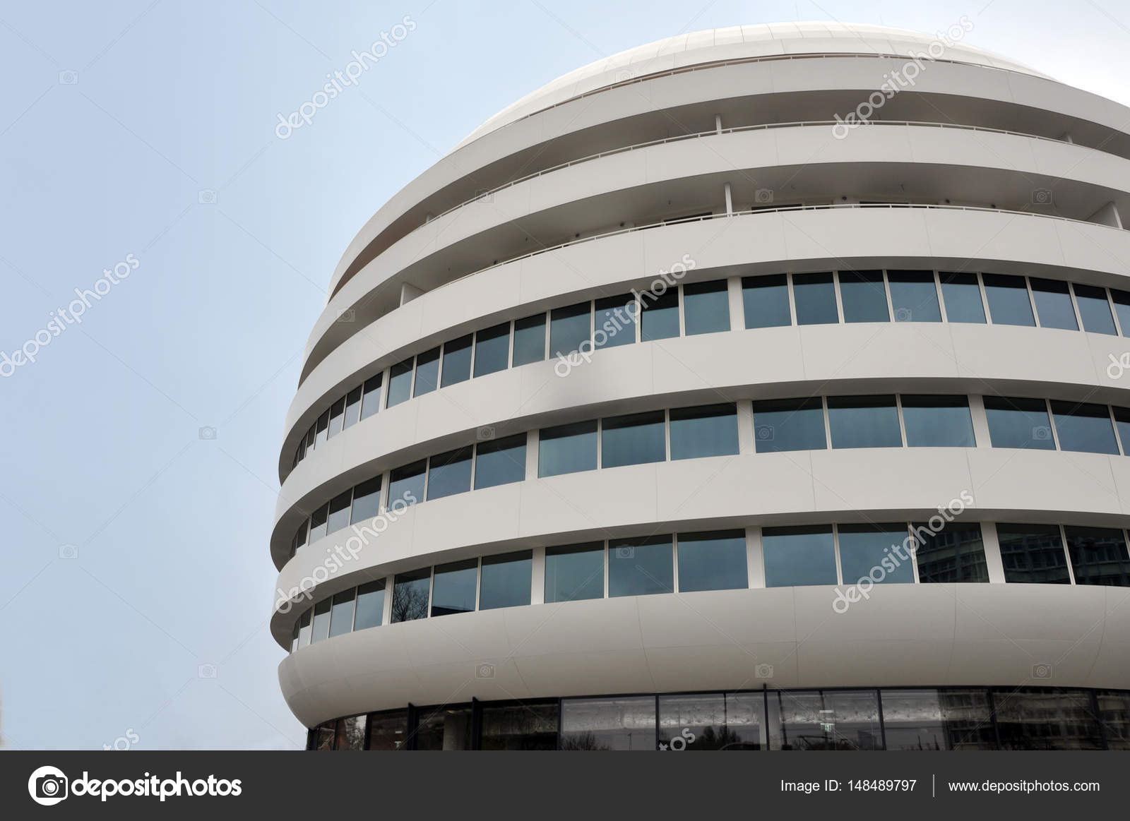 Modern round building in Wroclaw – Stock Editorial Photo © struvictory ...