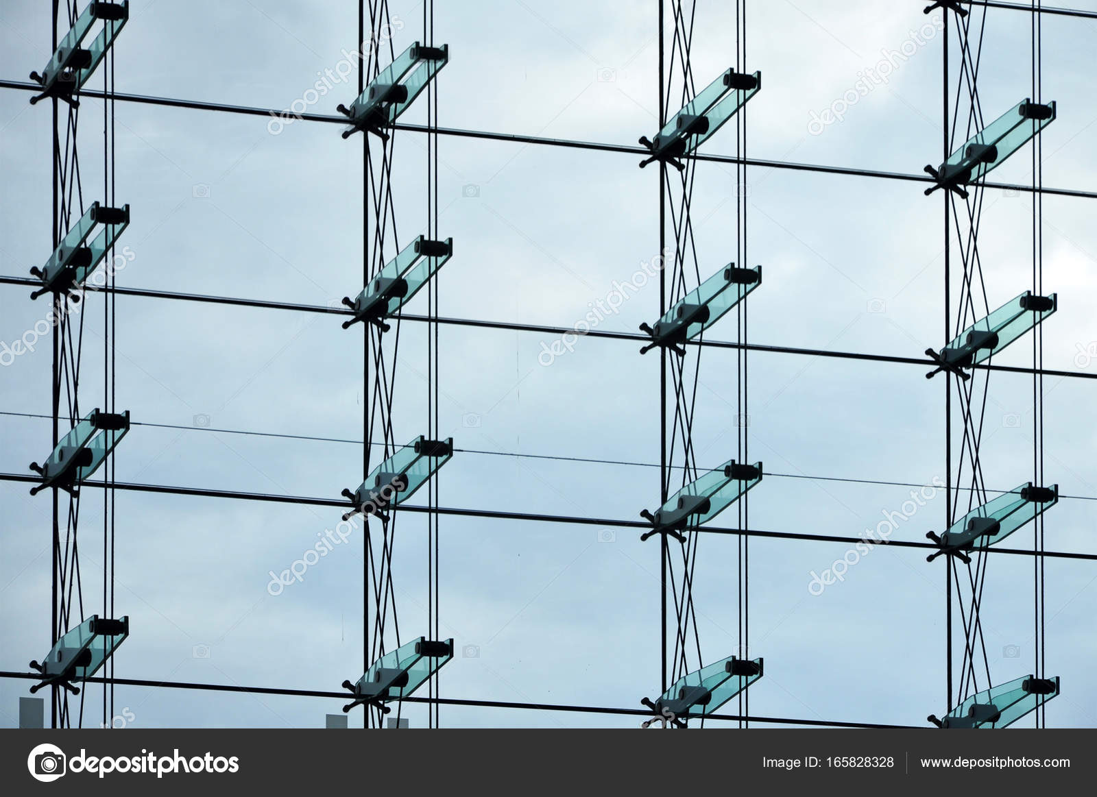 Structure of glass wall — Stock Photo © struvictory #165828328