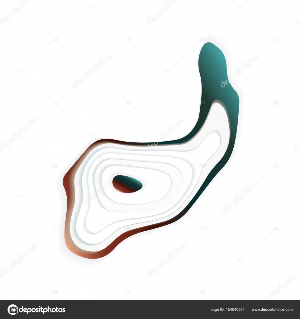 Topographic 3D map logo Stock Vector Image by ©radionastya #154840384