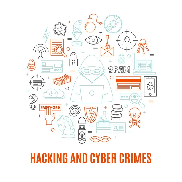 Horizontal vector banner templates for hacking and cyber crimes Stock ...
