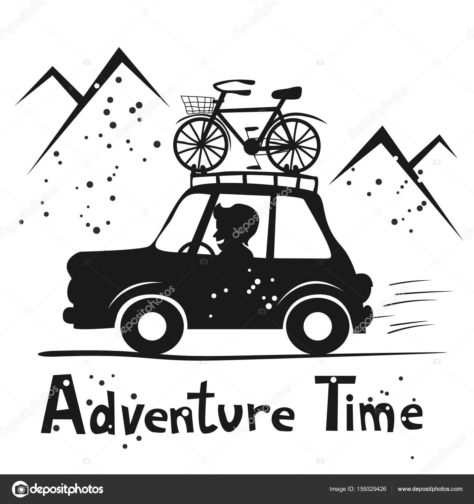 Car Travel Clipart Black And White