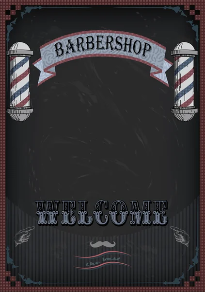 Frame border sign signboard fascia or shingle for barber, coiffe Stock ...