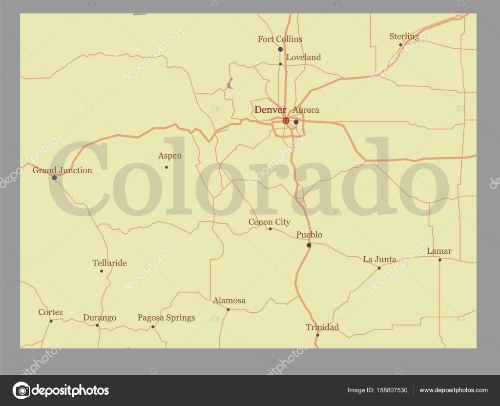Colorado vector State Map with Community Assistance and Activates Icons ...