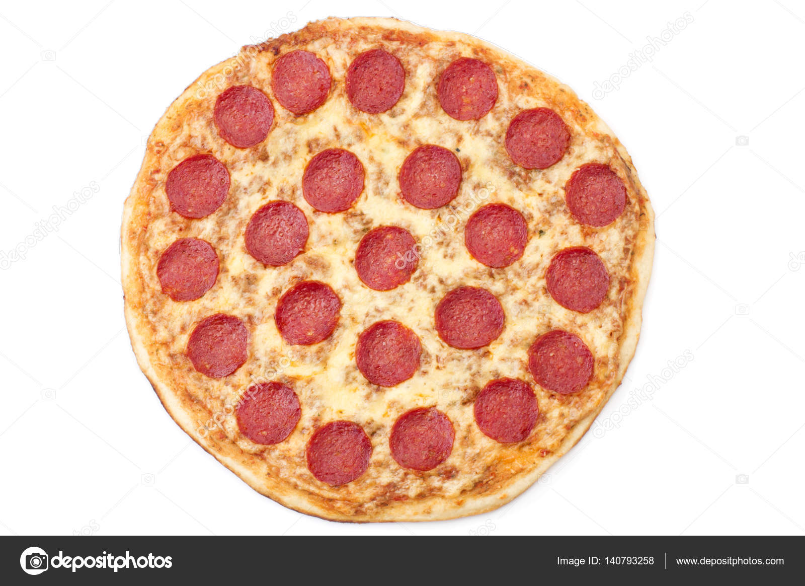 Pepperoni Pizza, isolated on white background Stock Photo by ...