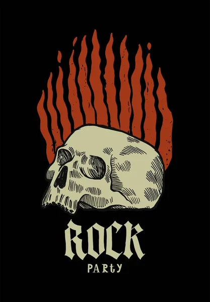 Punk Skull Middle Finger Mohawk Pink Halftone Stock Vector Image by ...