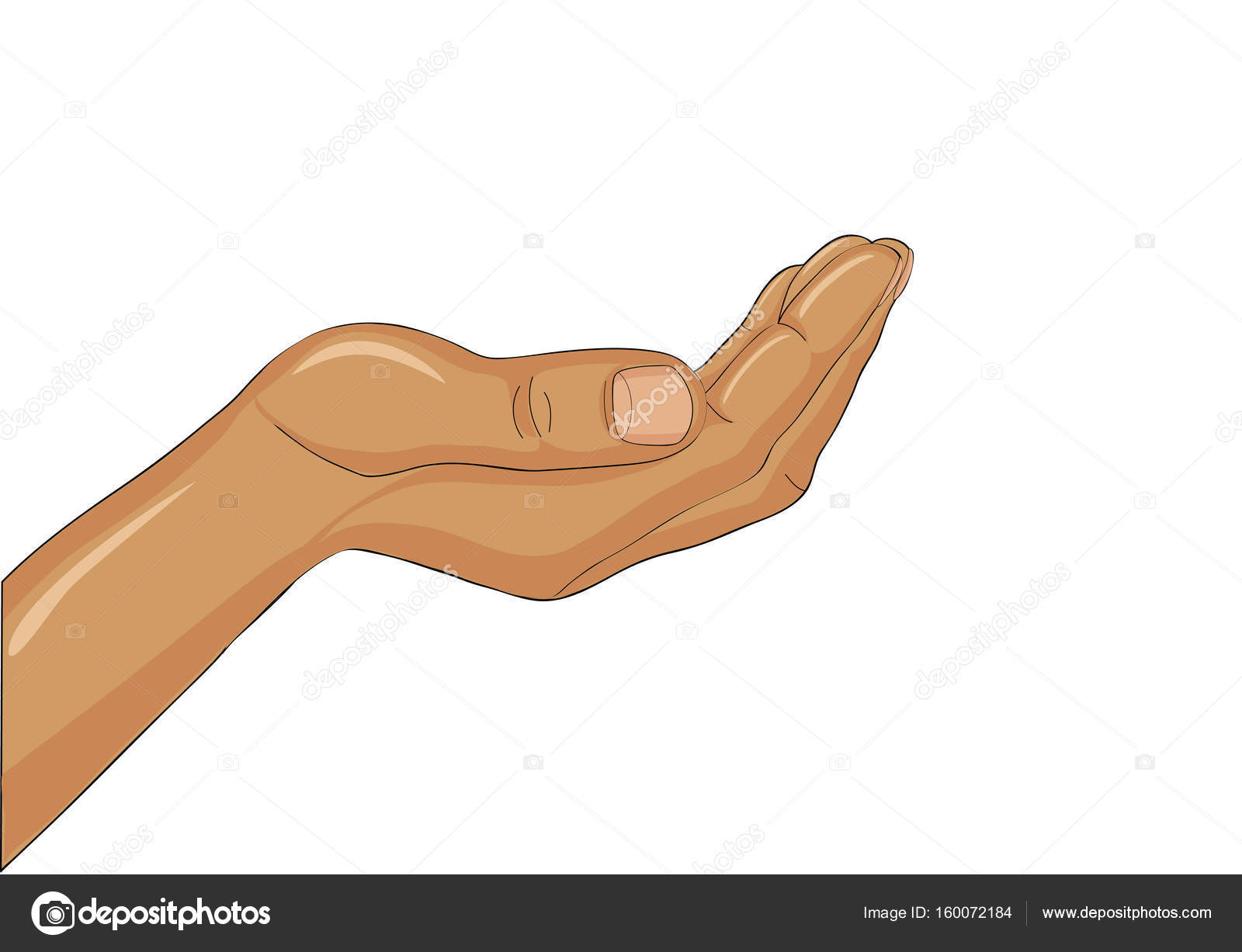 Gerak tangan terbuka. Tangan memberi atau menerima. Ilustrasi vektor ...