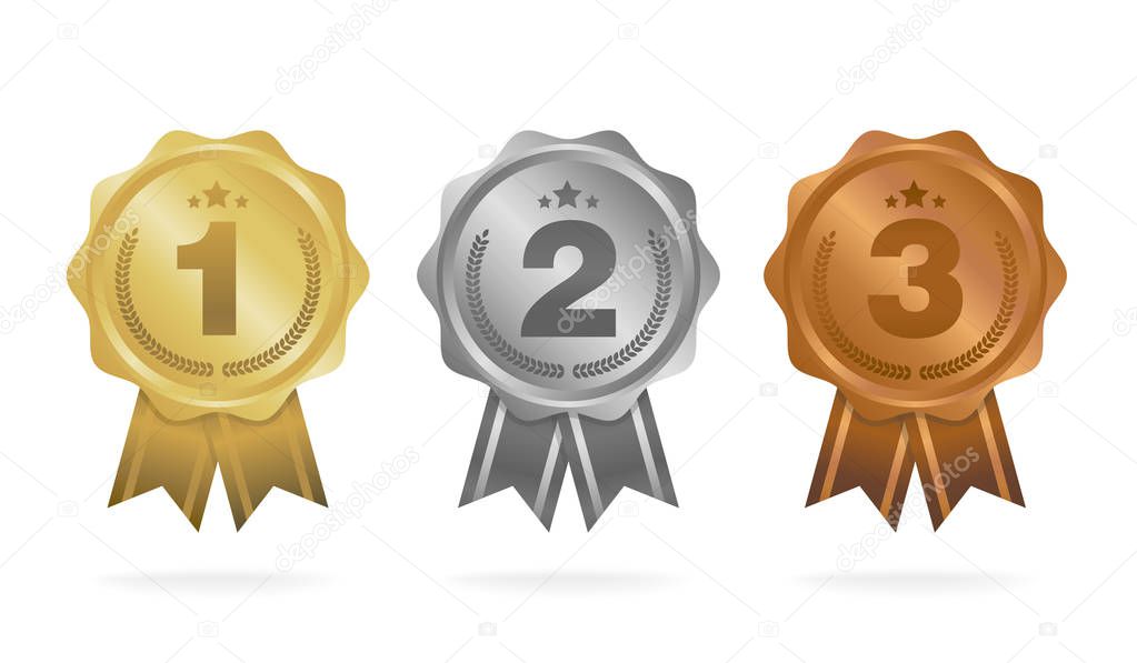 En primer lugar. Segundo lugar. Tercer lugar. Medallas de Premio ...