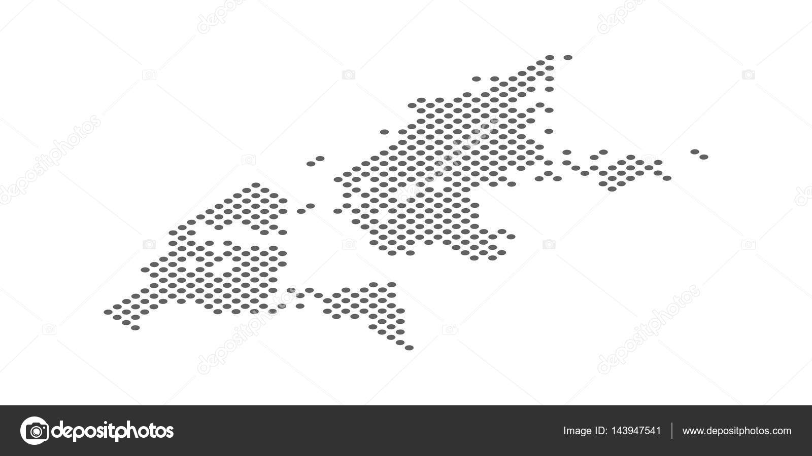 Isometric World map dotted effect vector illustration Stock Vector ...