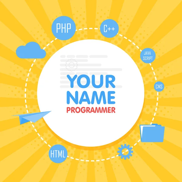 Social network designer avatar. Place for your name. Template of the ...