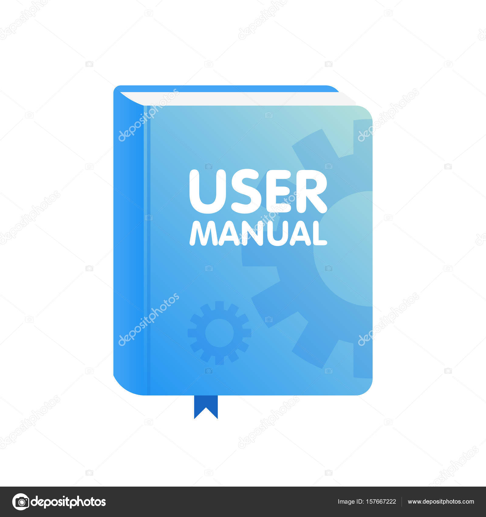 User Manual book download icon. Flat vector illustration Stock Vector ...