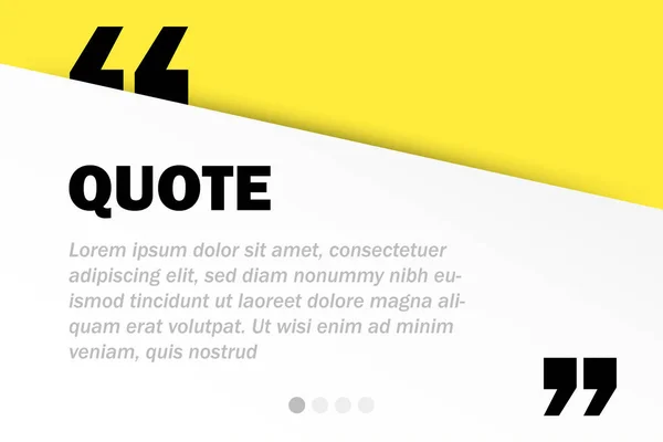Material design style background and quote rectangle with sample text ...