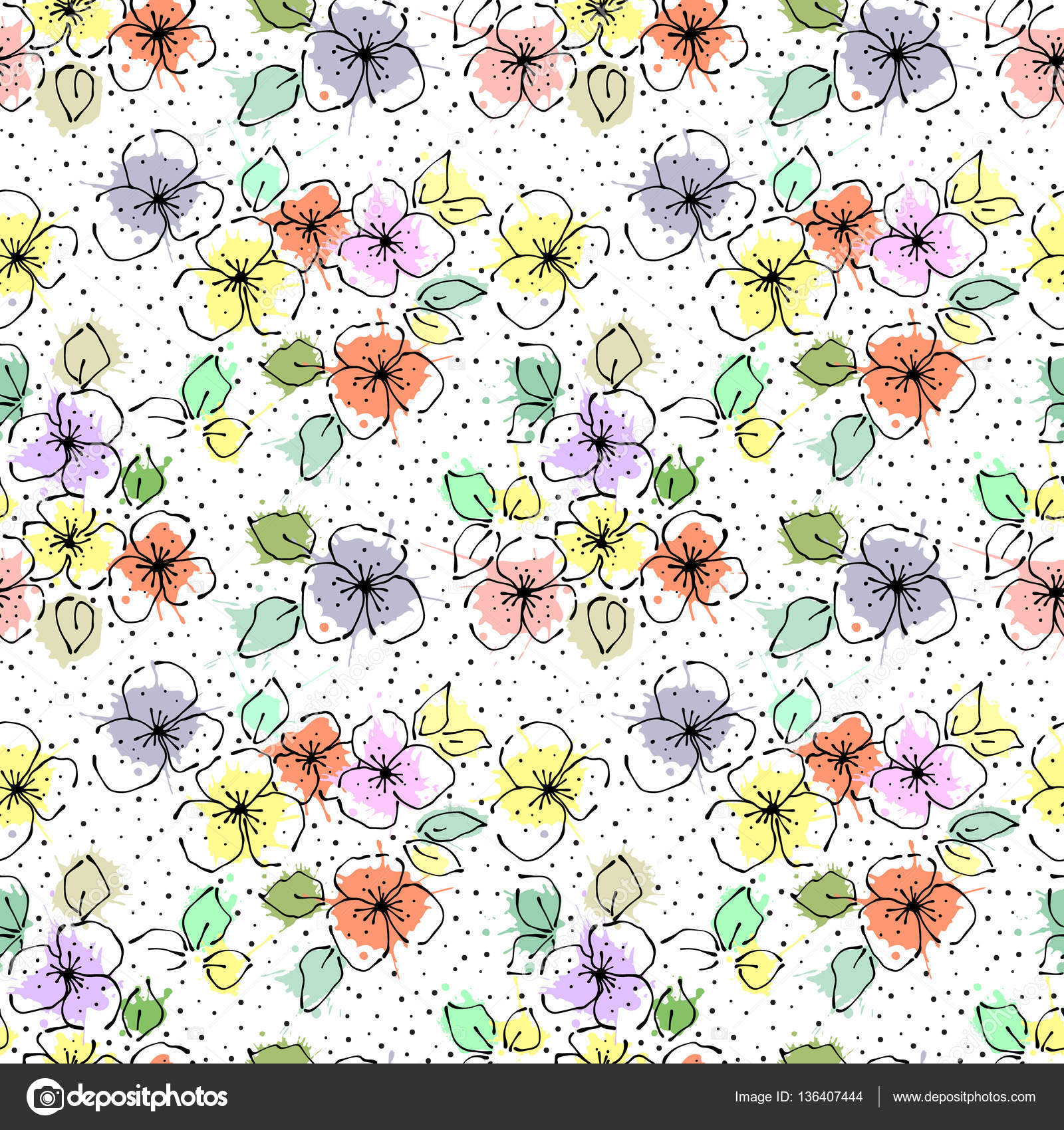Vector seamless pattern, graphic illustration Stock Vector by ©JeveeArt ...