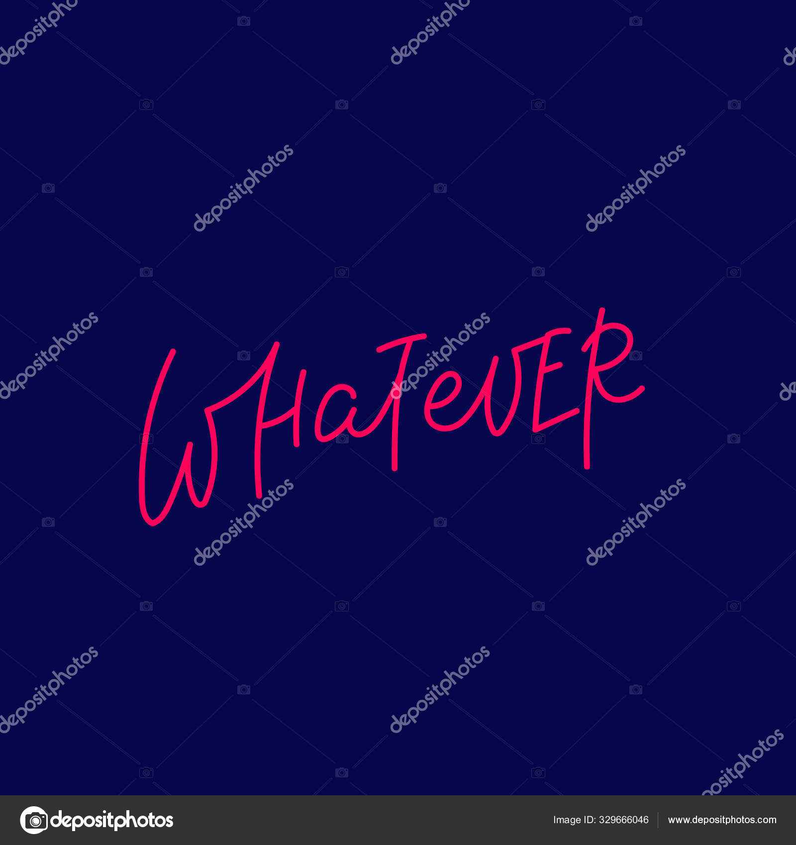 Whatever green calligraphy quote lettering Stock Vector by ©LenaRo ...