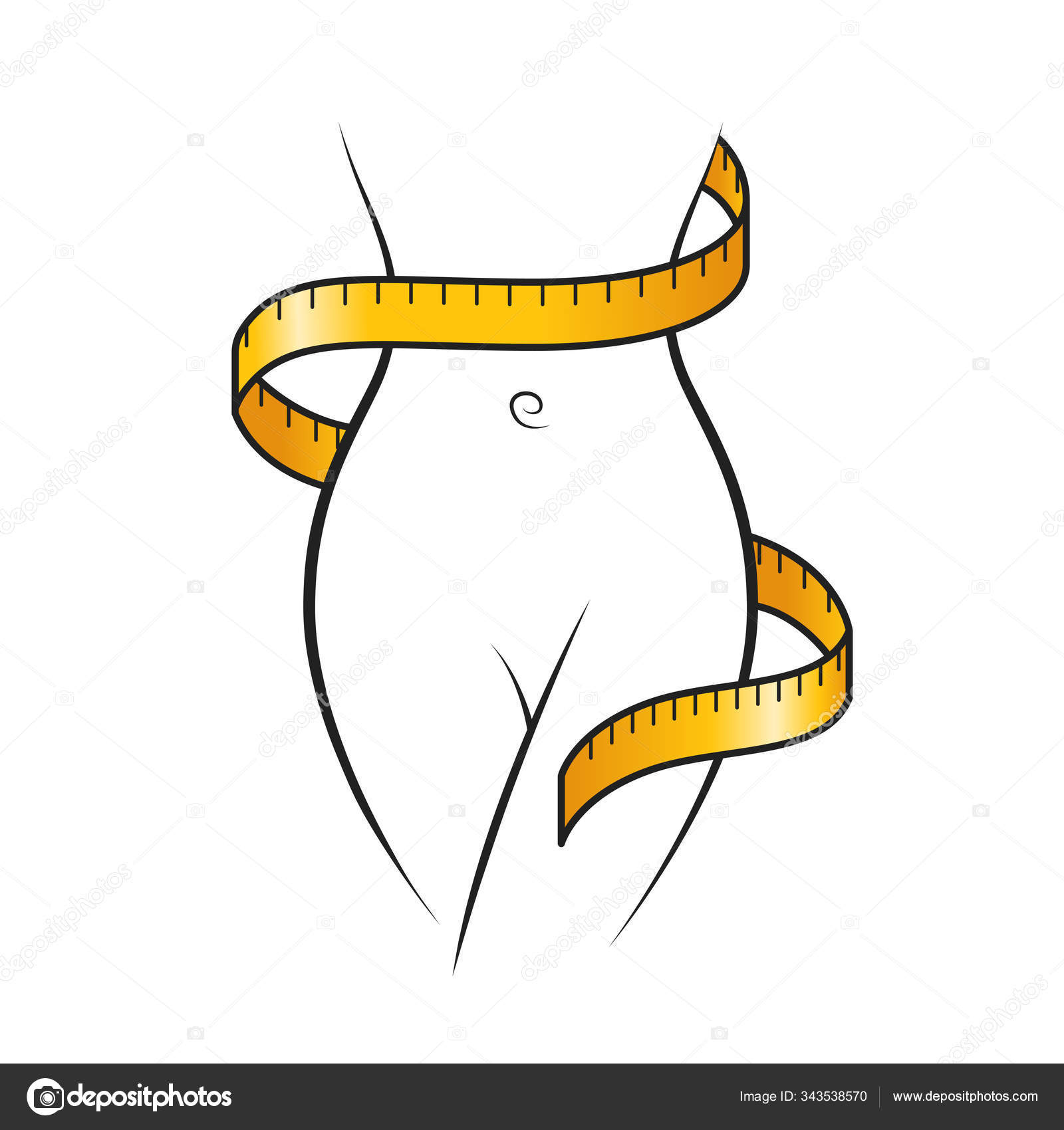 Measuring Tape Waist Cartoon
