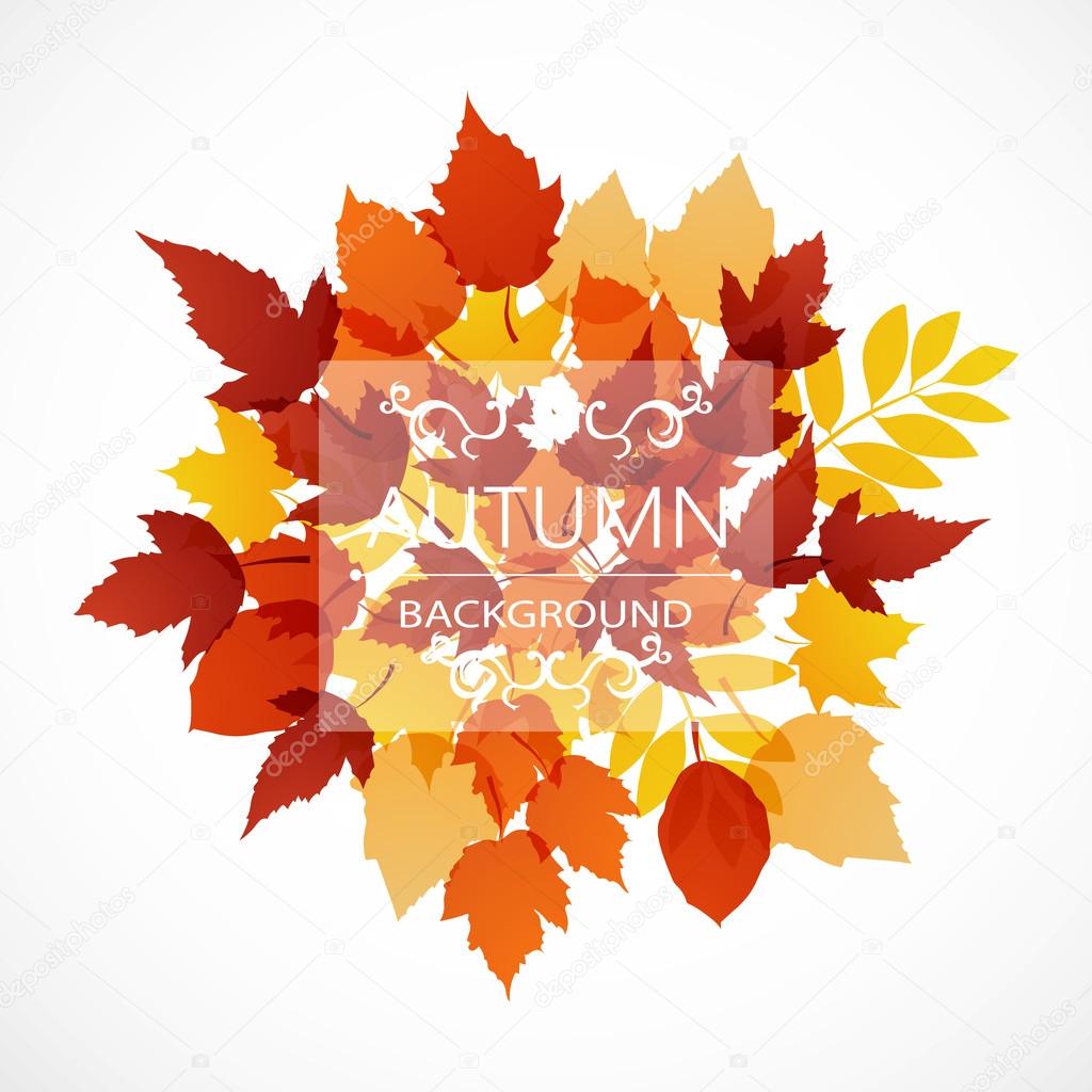Fondo otoñal de hojas de diferentes colores con la inscripción 2023