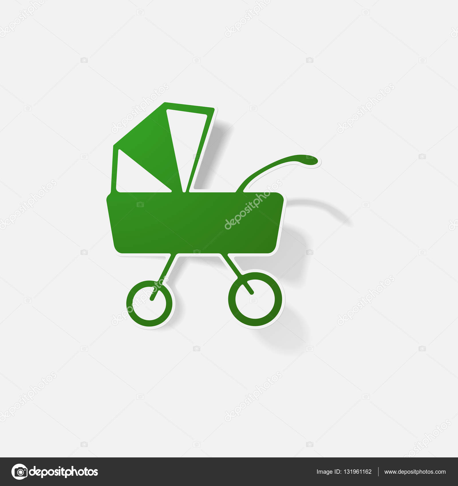 Pram - baby carriage sticker Stock Vector Image by ©ArtVarStudio #131961162