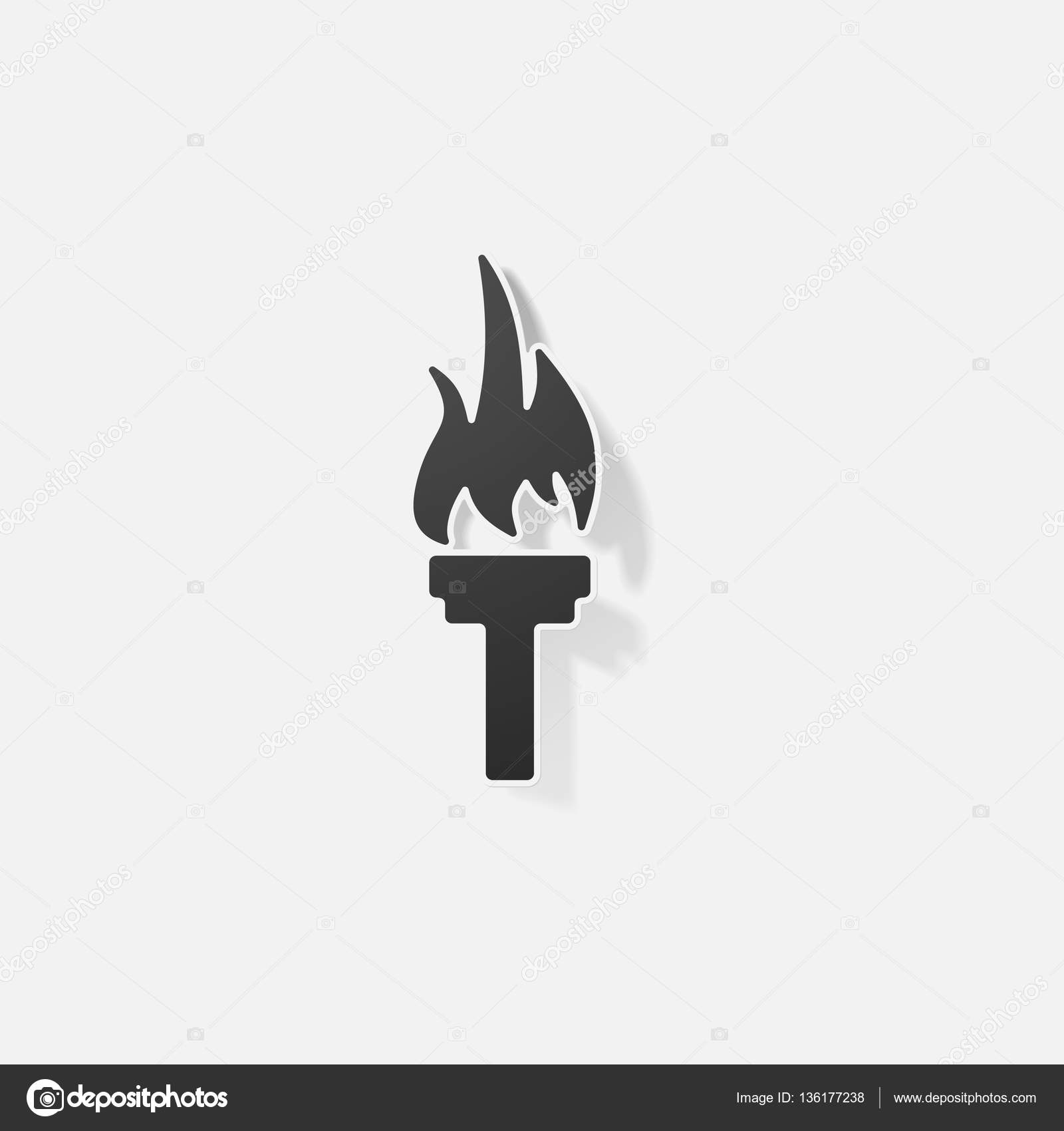 Sticker paper products realistic element design illustration Olympic ...