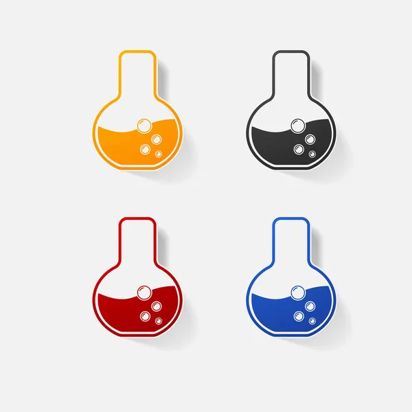 Conical flask sign sticker Vector Art Stock Images | Depositphotos