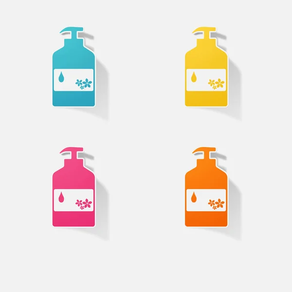 Liquid soap paper sticker ⬇ Vector Image by © Palau83 | Vector Stock ...