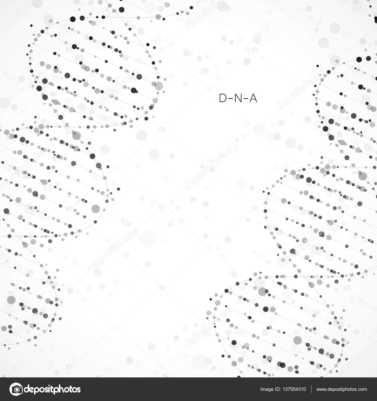 Abstract DNA background. Vector illustration. Beautiful structure of ...
