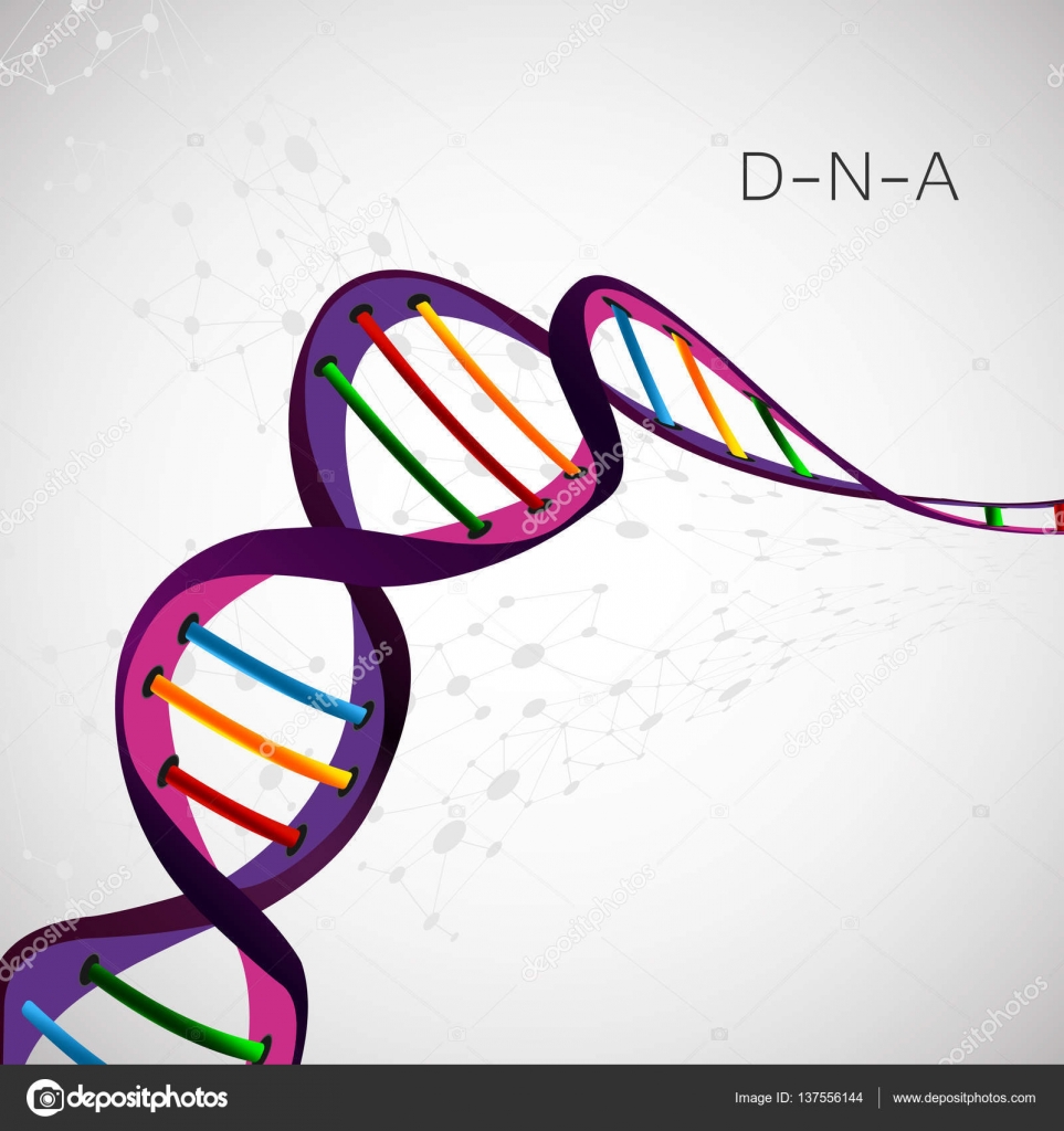Abstract DNA background. Vector illustration. Beautiful structure of ...
