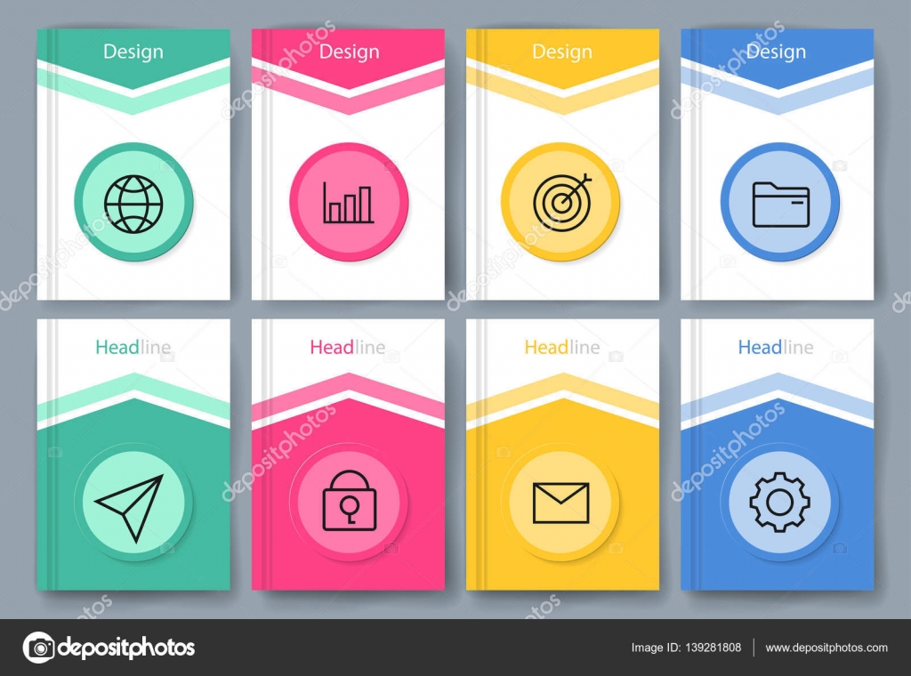 Folheto vetorial, folheto, modelo de cartaz de capa de revista ...