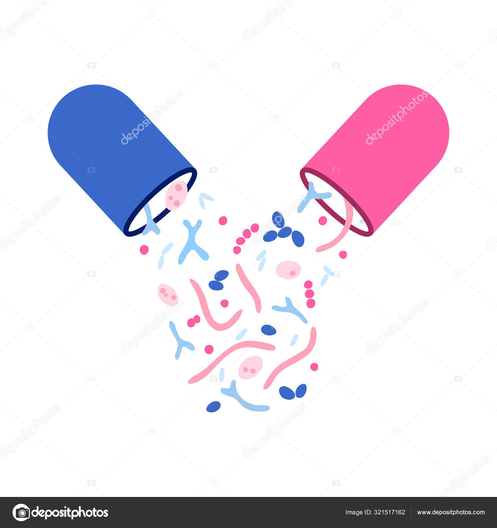 Vector isolated illustration of probiotics pill Stock Vector by ...