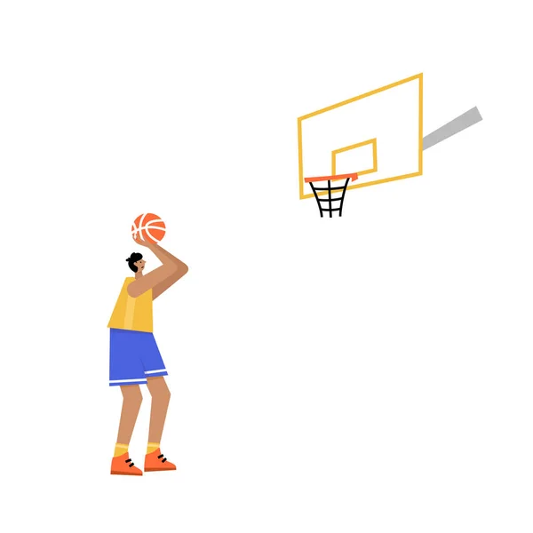 Animated Basketball Player Shooting