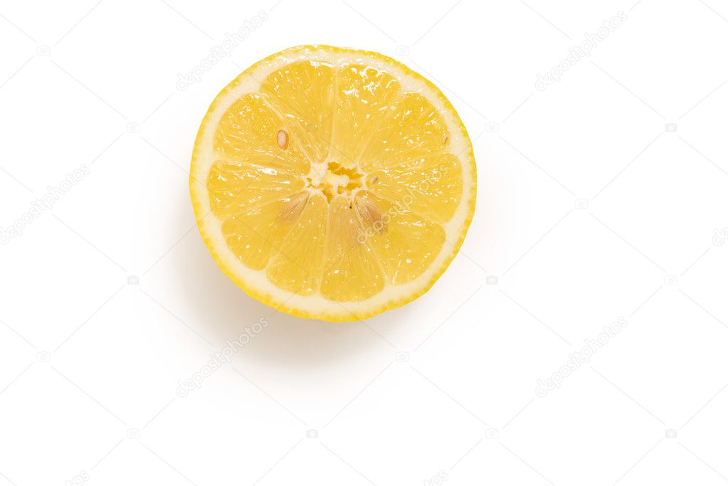 Cutout of a Lemon Slice with Seeds — Stock Photo © stock ...
