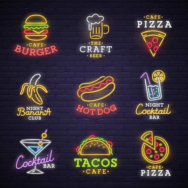 100,000 Fast food neon Vector Images | Depositphotos