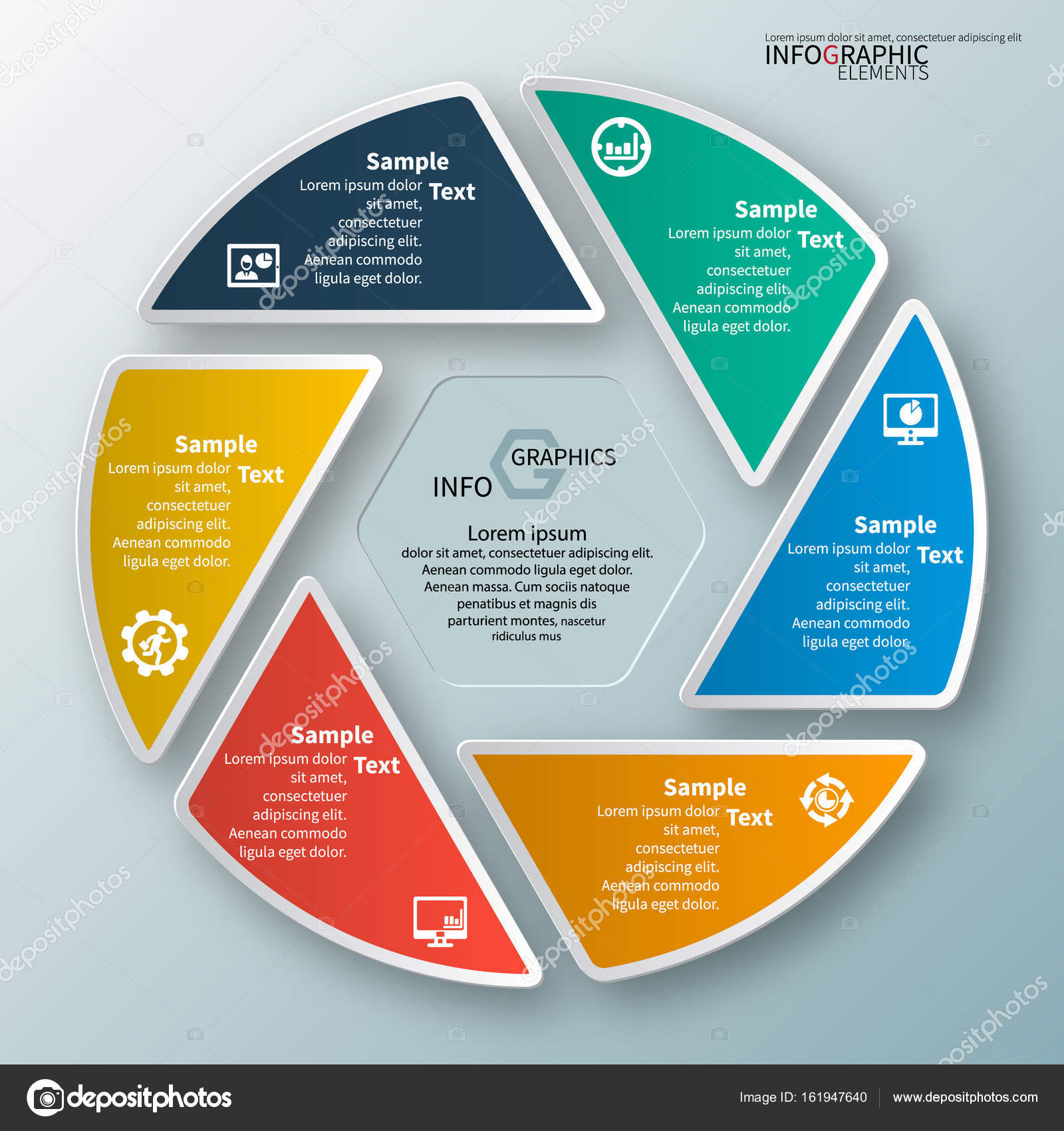 Abstract 3D Paper Infographics — Stock Vector © ollomy #161947640