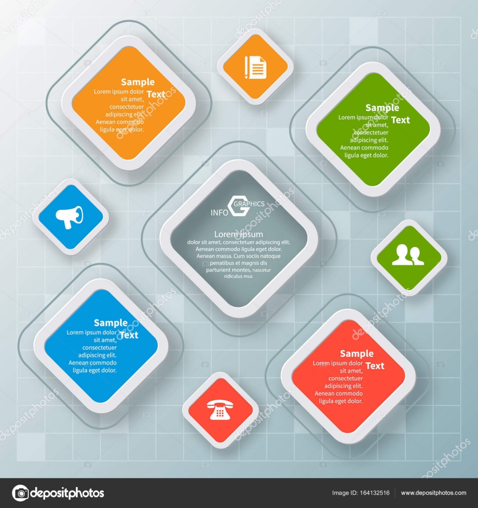 Abstract 3D Paper Infographics Stock Vector Image by ©ollomy #164132516