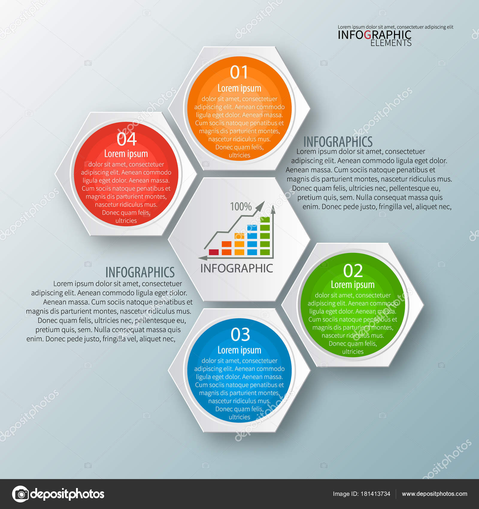 Abstract 3D Paper Infographics Stock Vector by ©ollomy 181413734