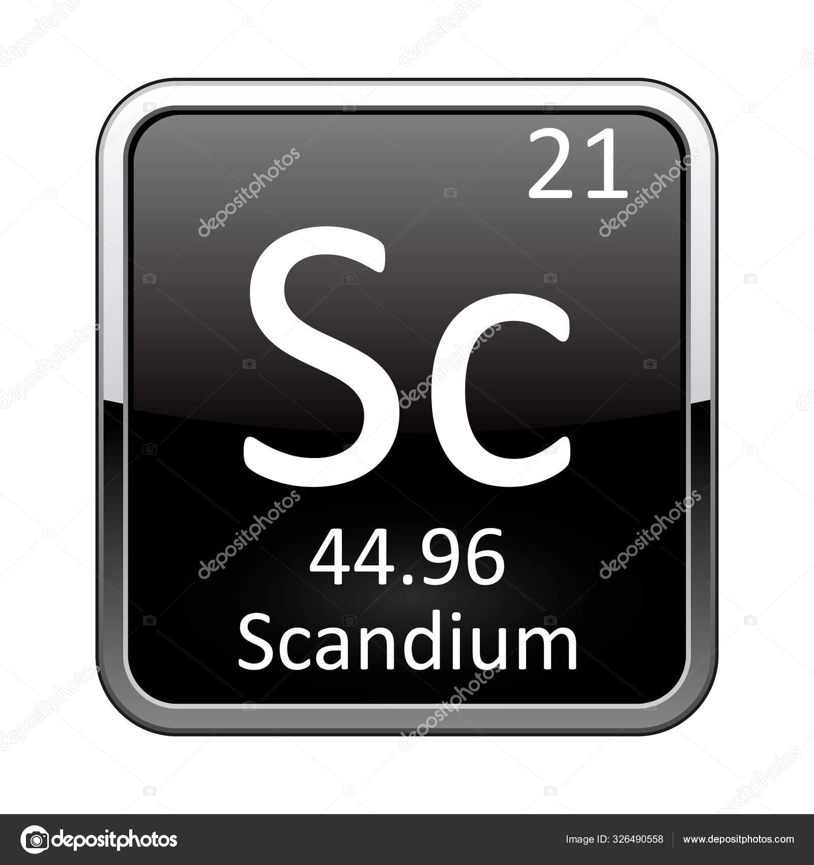The periodic table element Scandium. Vector illustration Stock Vector ...