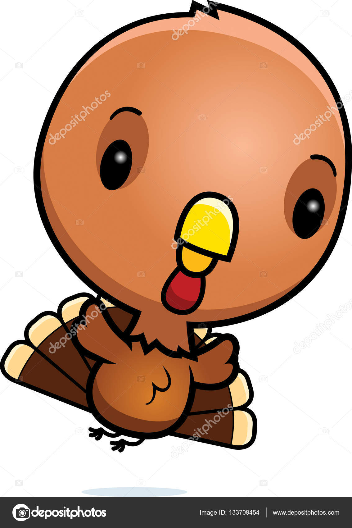 Cute Cartoon Baby Turkey