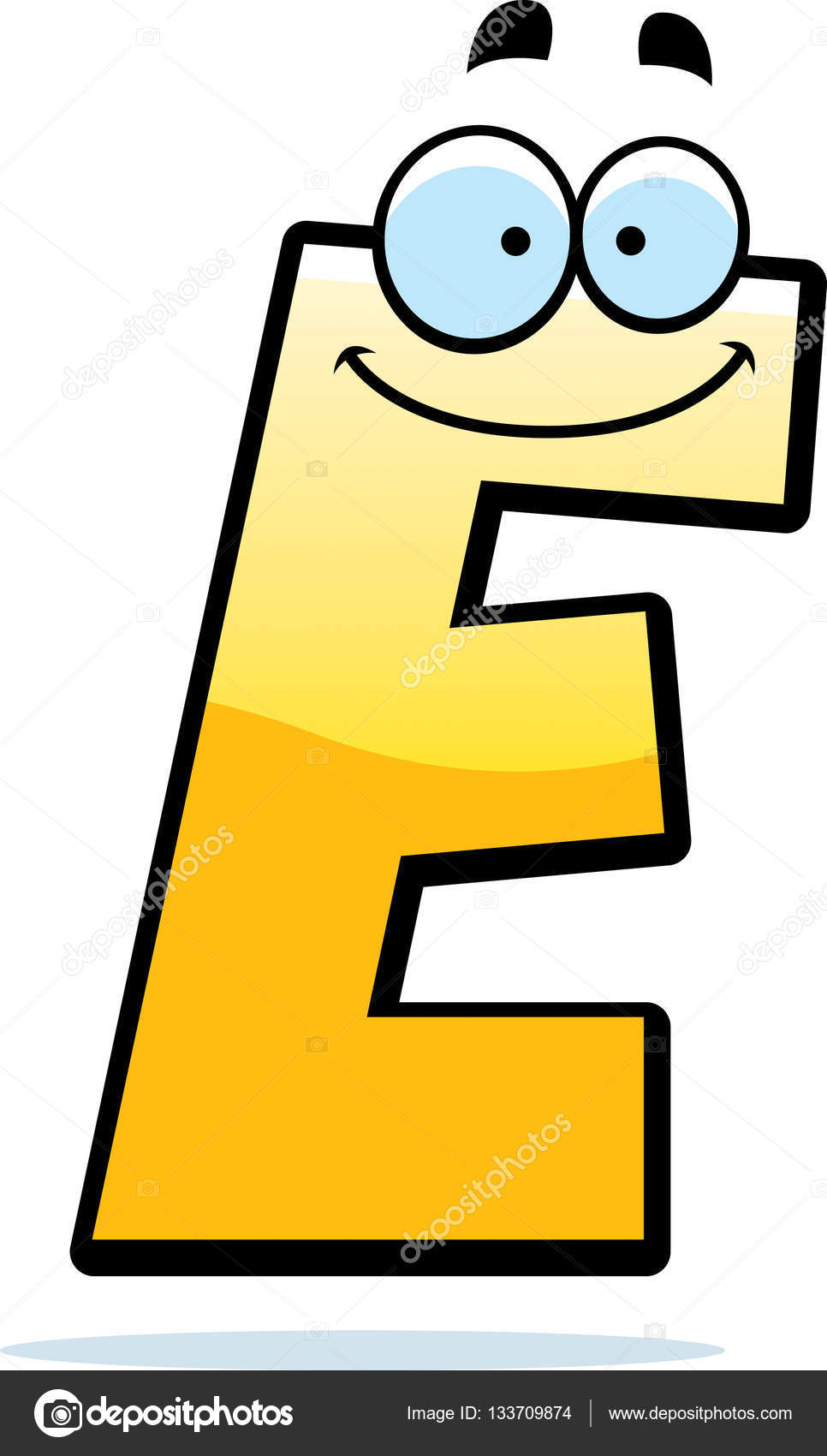 Animated Letter E Letter E Cartoon Gezicht Grappig Monsters' Muismat