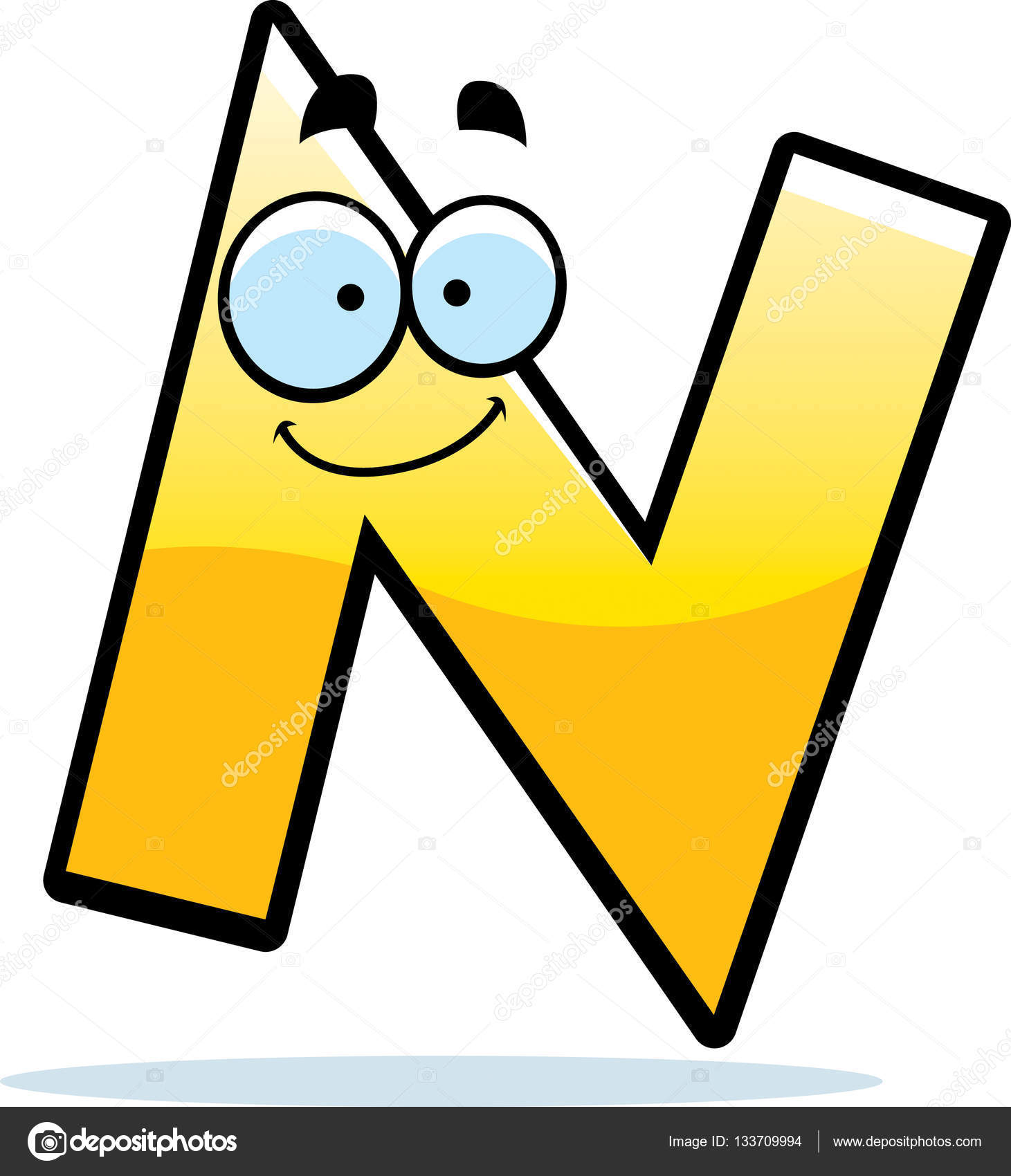 Cartoon Letter N ⬇ Vector Image by © cthoman | Vector Stock 133709994
