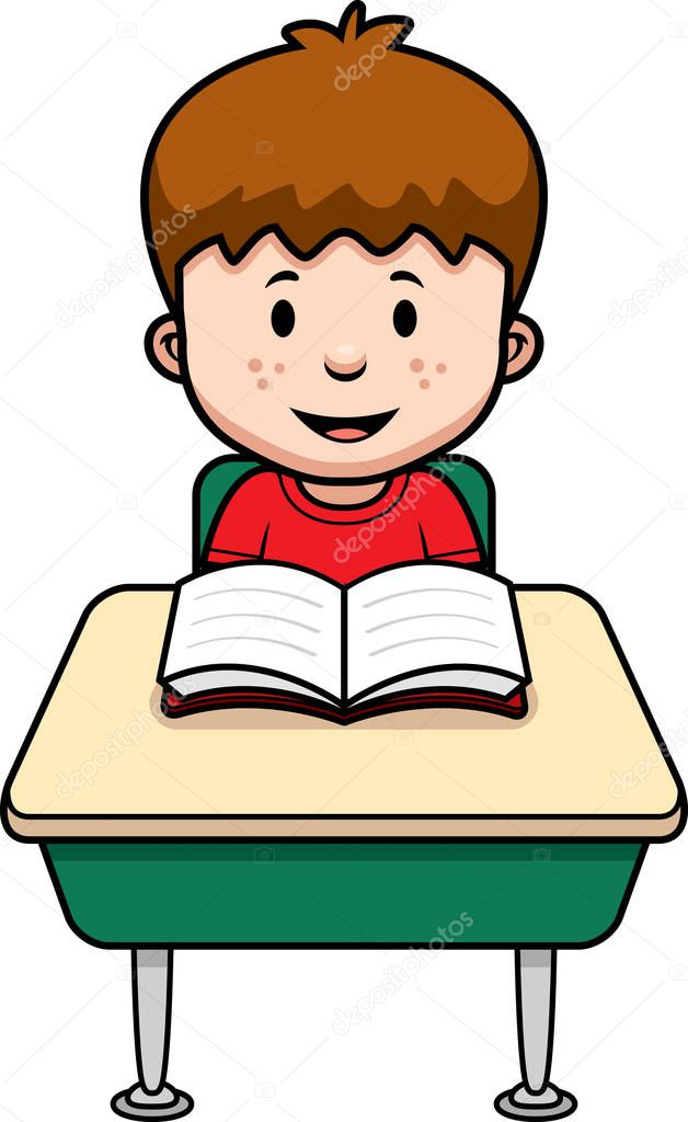 Cartoon Student Desk — Stock Vector © cthoman #133708068