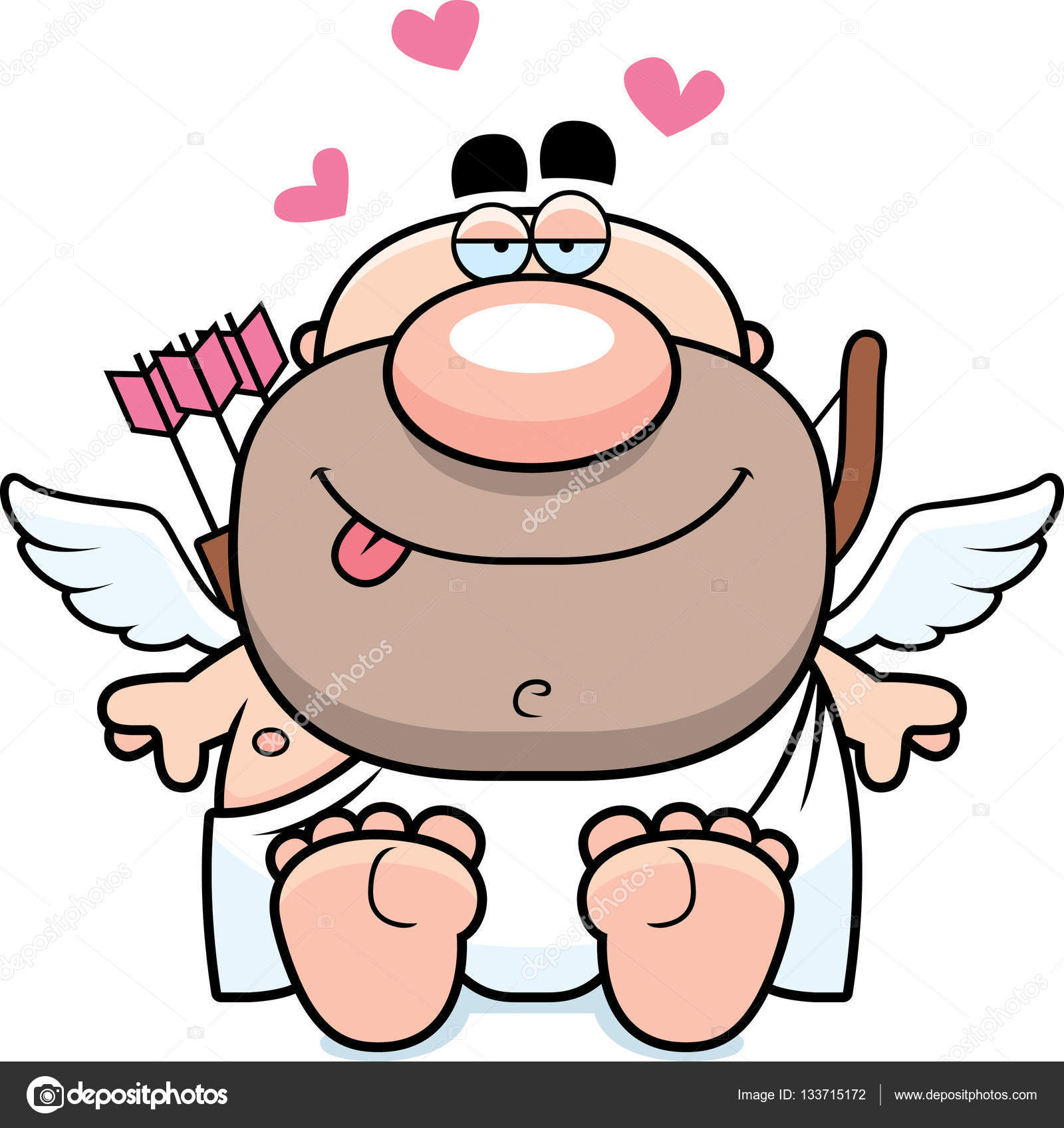 Cupido de dibujos animados sentado Vector de stock #133715172 de ©cthoman
