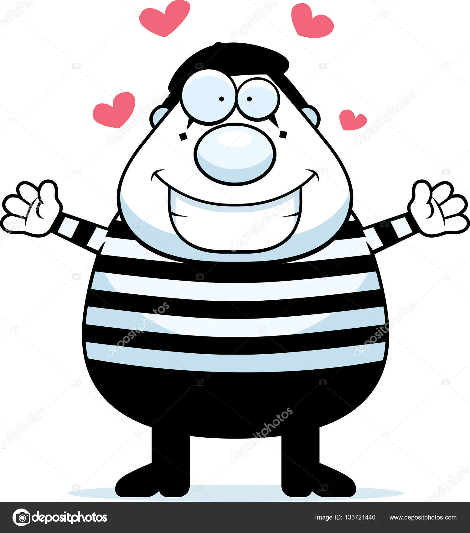 Abrazo de dibujos animados Mime Vector de stock por ©cthoman 133721440