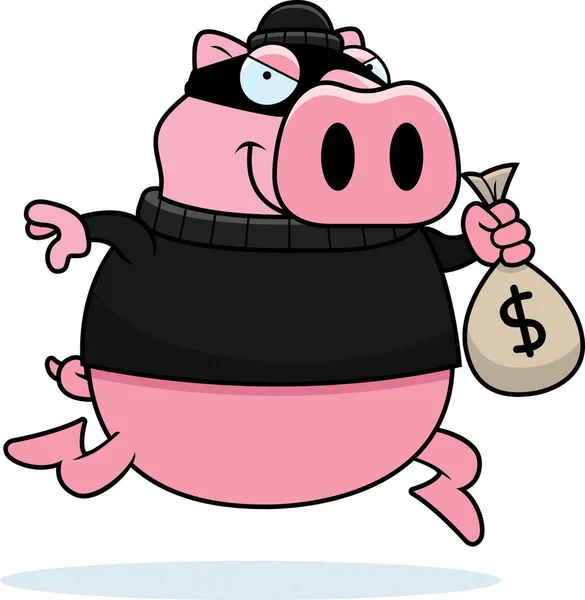 Cartoon Greedy Pig — Stock Vector © ronleishman #14000859