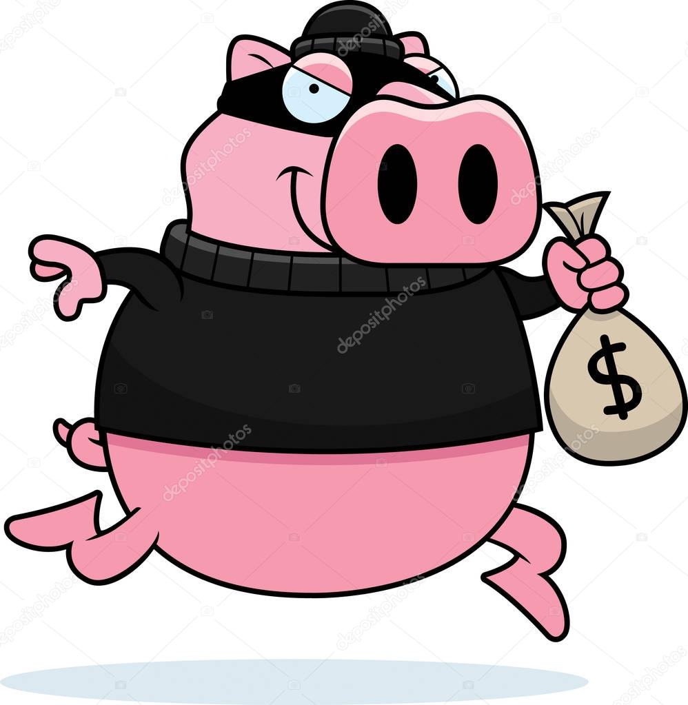 Cartoon Pig Burglar — Stock Vector © cthoman #133721252