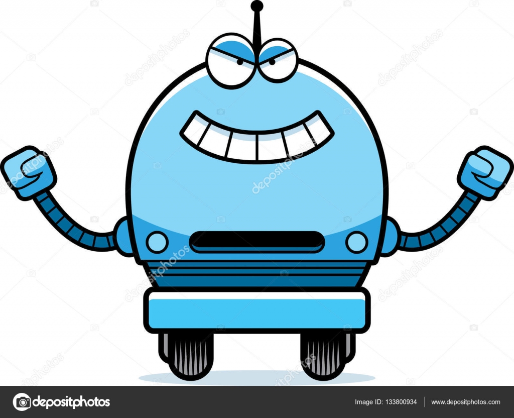 Evil Male Robot Stock Vector by ©cthoman 133800934