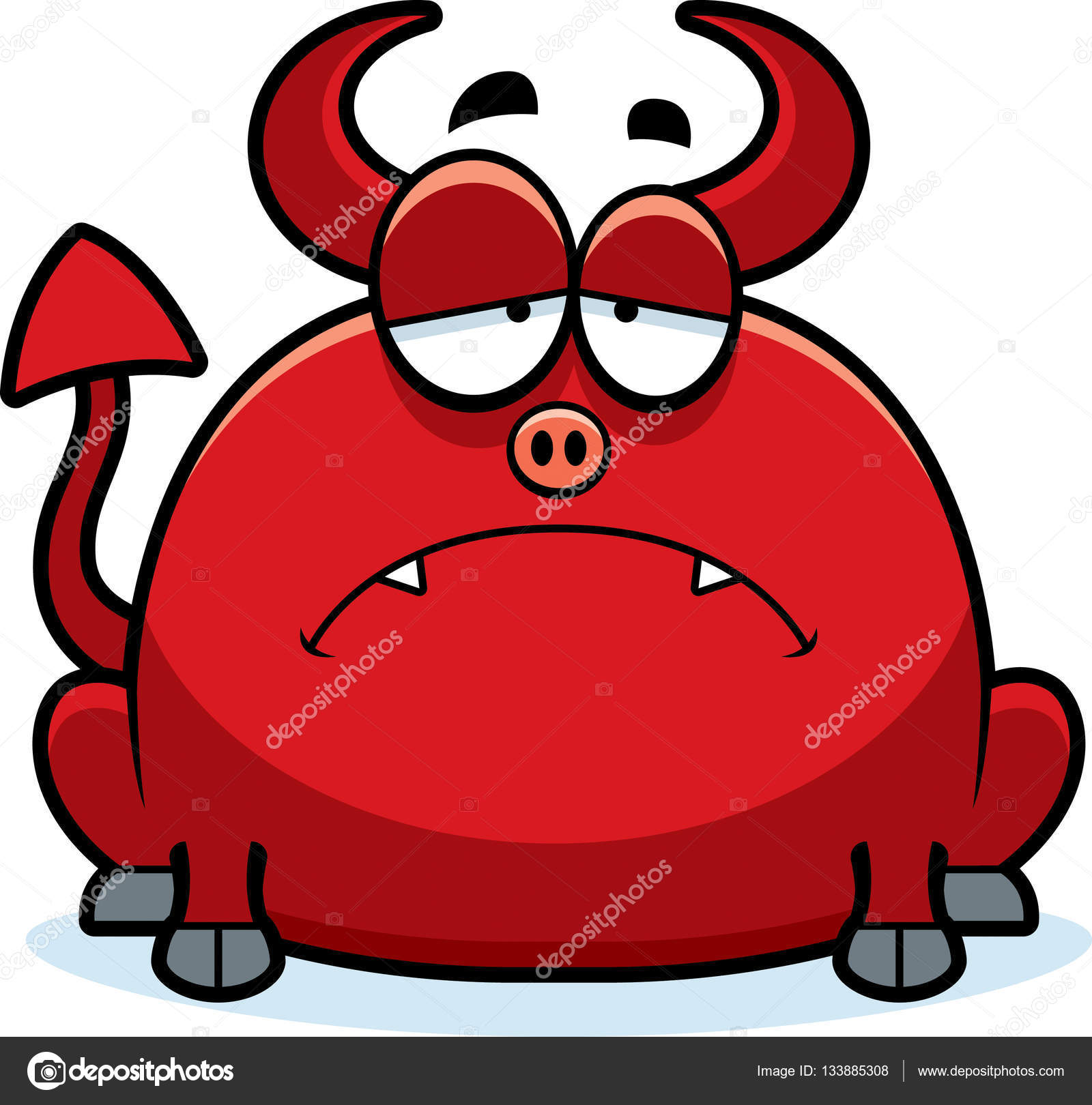 Triste diablillo Vector de stock #133885308 de ©cthoman