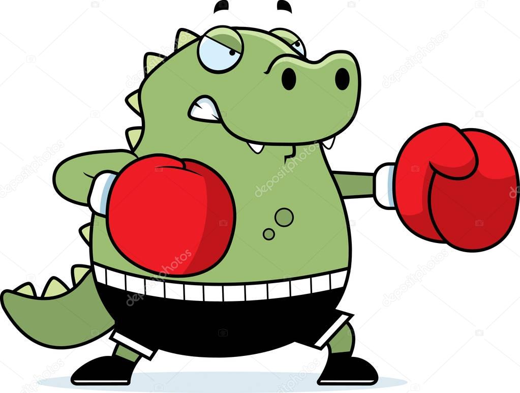 Dibujos animados Lagarto Boxeo Vector de stock por ©cthoman 133885972
