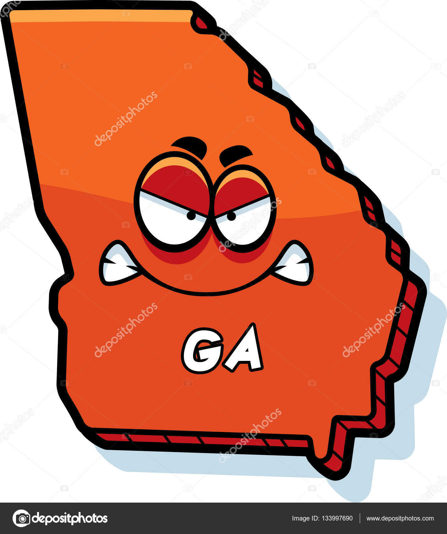 Cartoon Angry Georgia Stock Vector Image by ©cthoman #133997690