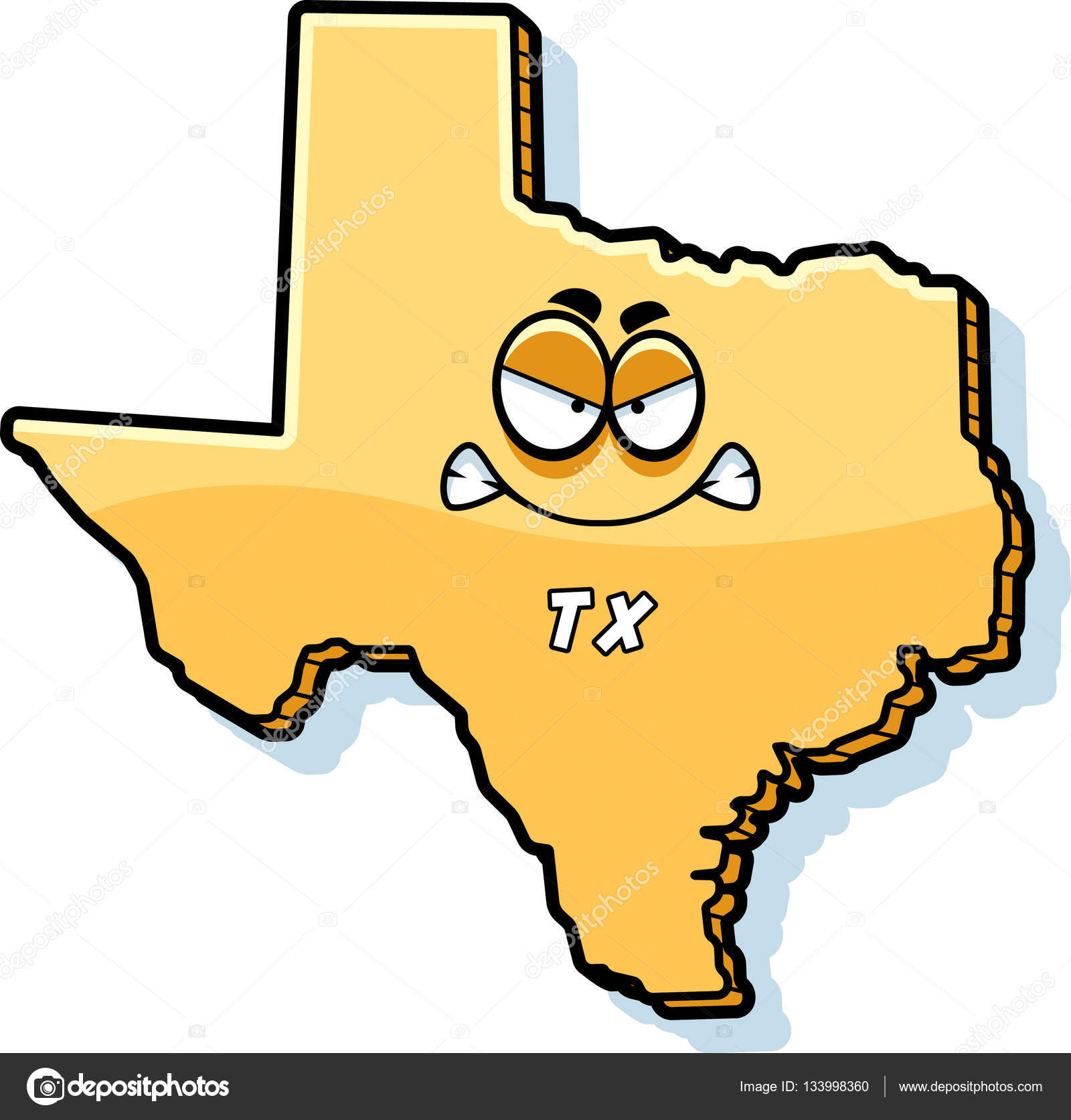 Cartoon Angry Texas Stock Vector by ©cthoman 133998360